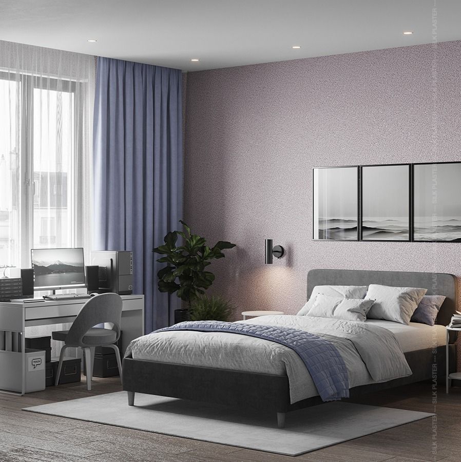 Жидкие обои Silk Plaster Absolute А243 лавандовые 950 гр Базовое покрытие Шелковая декоративная штукатурка — фото 1