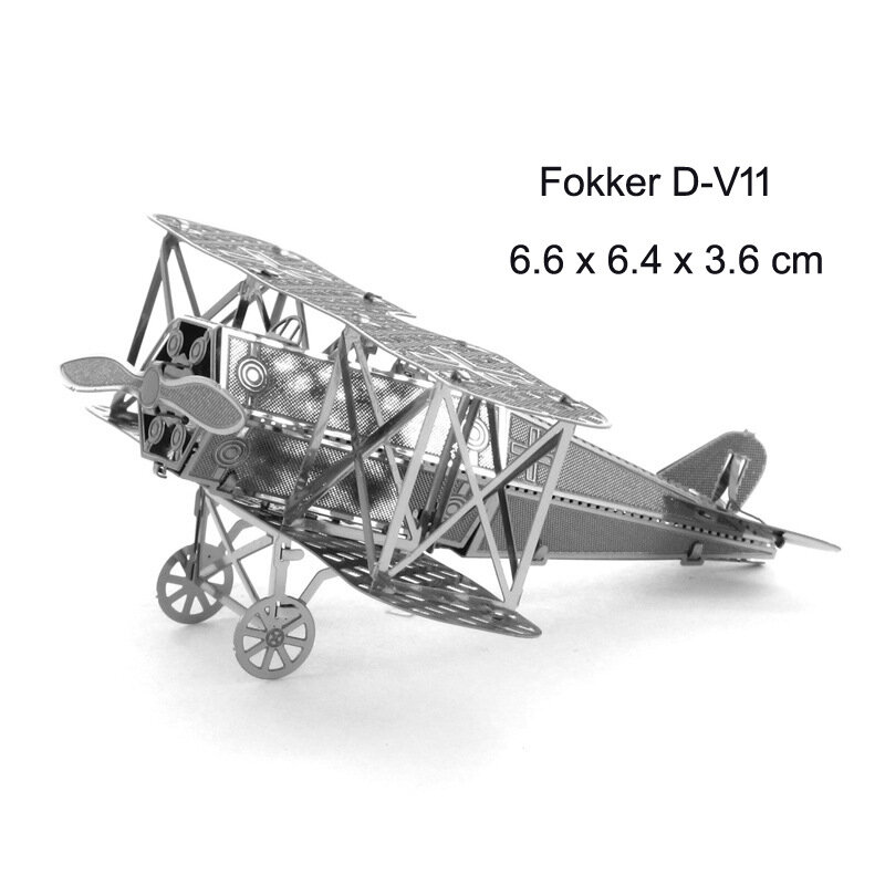 3D металлический пазл самолет Fokker Dr.I модель сборная игрушка модель подарок