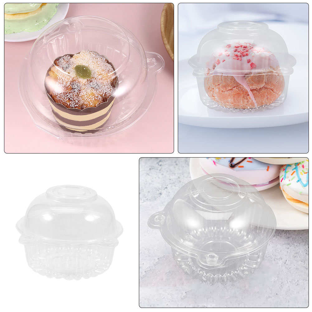 Прозрачные Коробки Для Капкейков 50 Шт С У Convenient Размер 13.50X13.50X10.00Cm