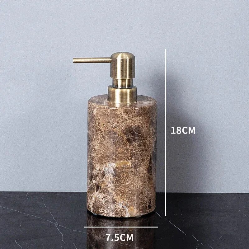 Дозатор для мыла мраморный, 18х7.5 см, Soap dispenser C