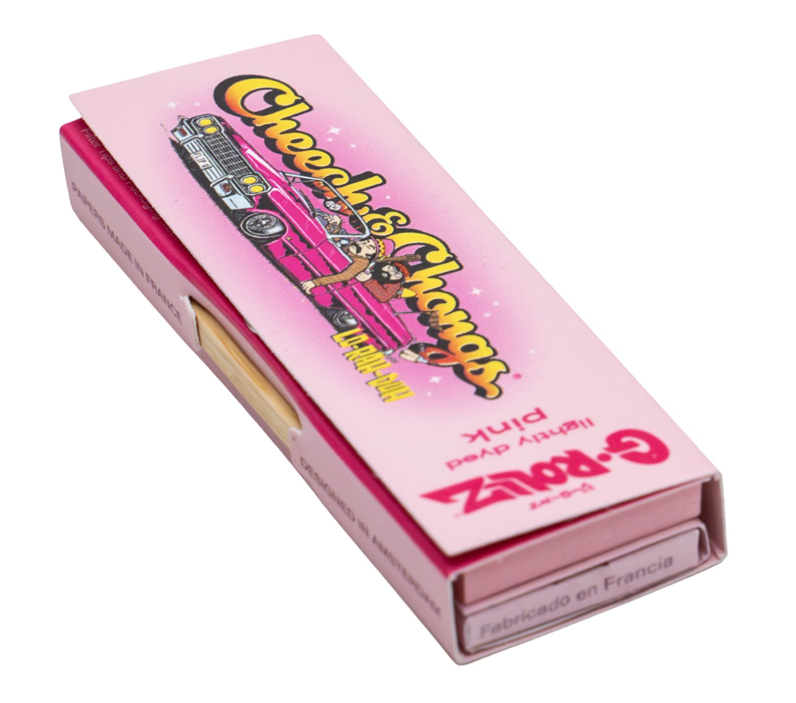 Бумага для самокруток G-Rollz Cheech & Chong 'Lowrider' Pink 1 1/4 + Tips
