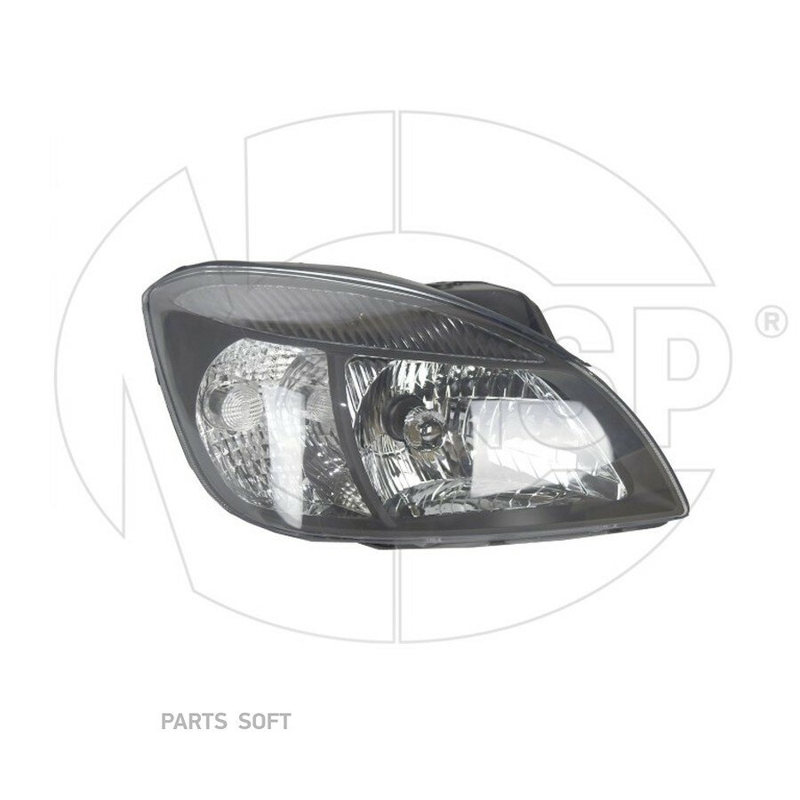 NSP NSP02921021G620 Фара правая KIA Rio II (06-11) (черная) ()