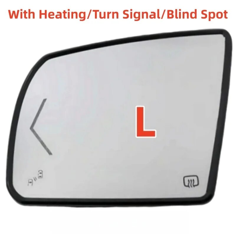 Для Toyota Sequoia 2008-2017 / Tundra 2007-2020: левое/правое боковое зеркало с 1 Left Blind Spot