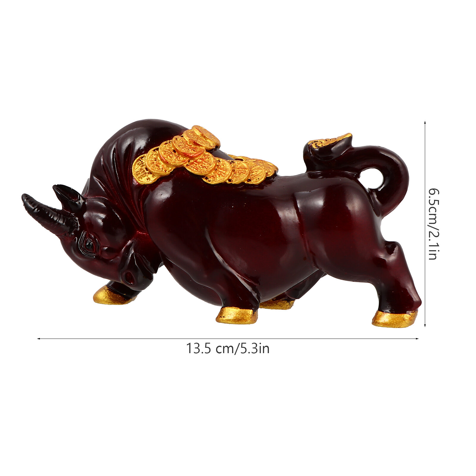 Фигурка Быка Для Чая Офисное Украшение Из Прочного Материала 13.5X6X5.5Cm
