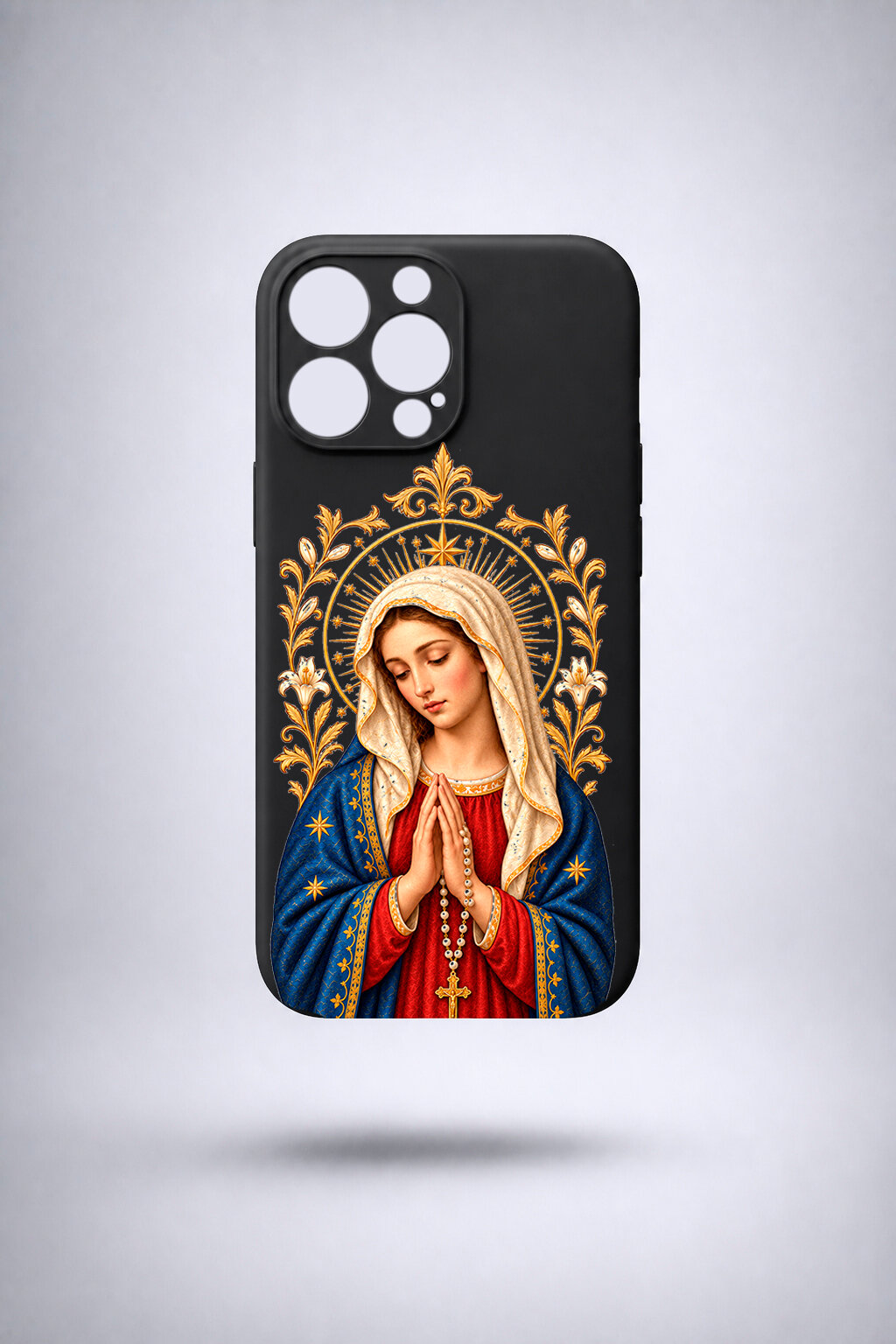 Чехол для iPhone 14 Pro Max, Дева Мария, силикон, soft touch, матовый, мягкий, тонкий
