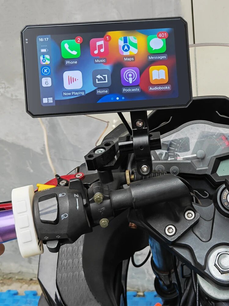 5,98-дюймовый портативный GPS-навигатор для мотоцикла, водонепроницаемый Carplay-дисплей, мотоцикл, IPX7, GPS-экран, беспроводной Android Auto