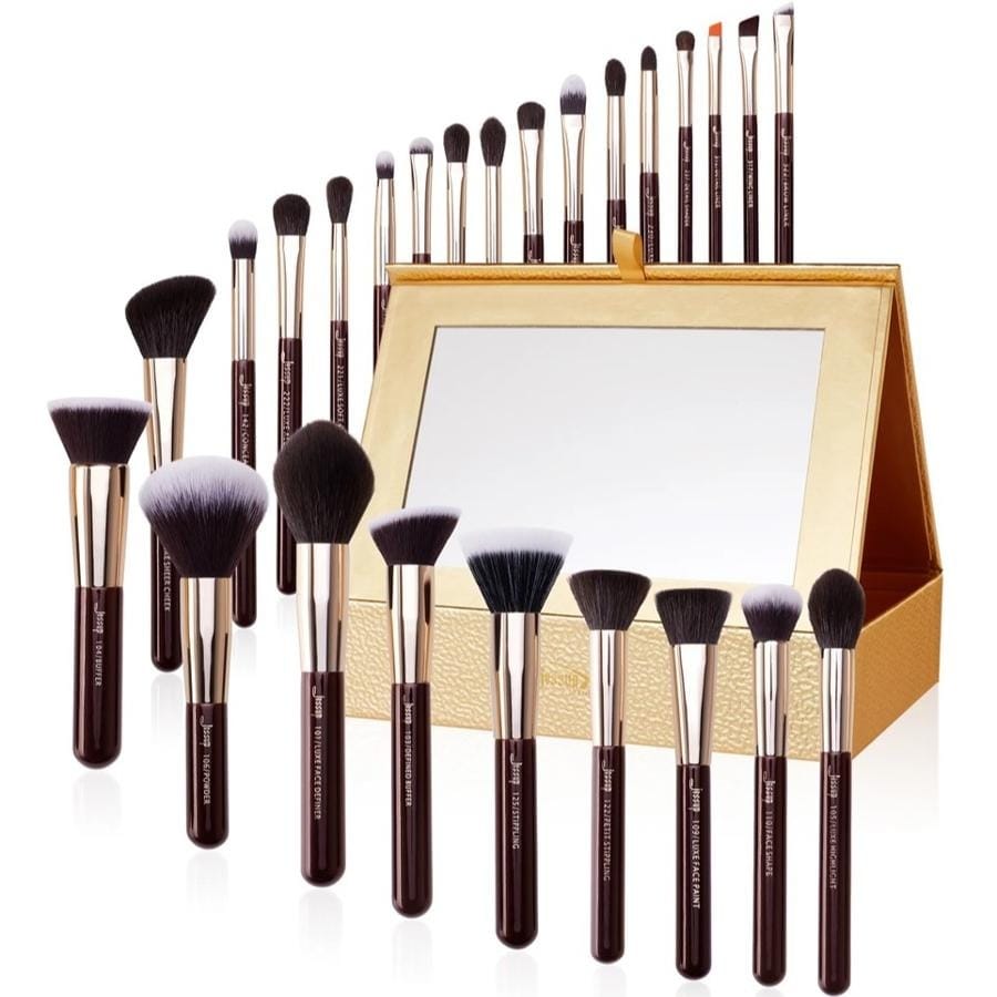 Набор кистей для макияжа JESSUP Zinfandel Makeup Tool, бордовый, 25 шт