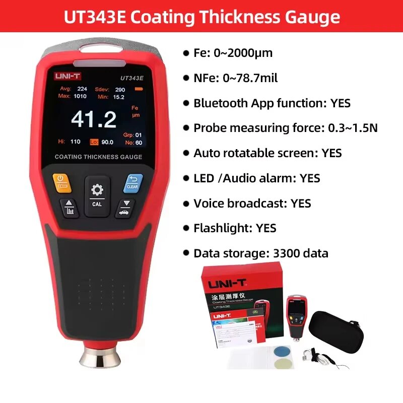 UNI-T UT343D Толщиномер покрытия UT343E