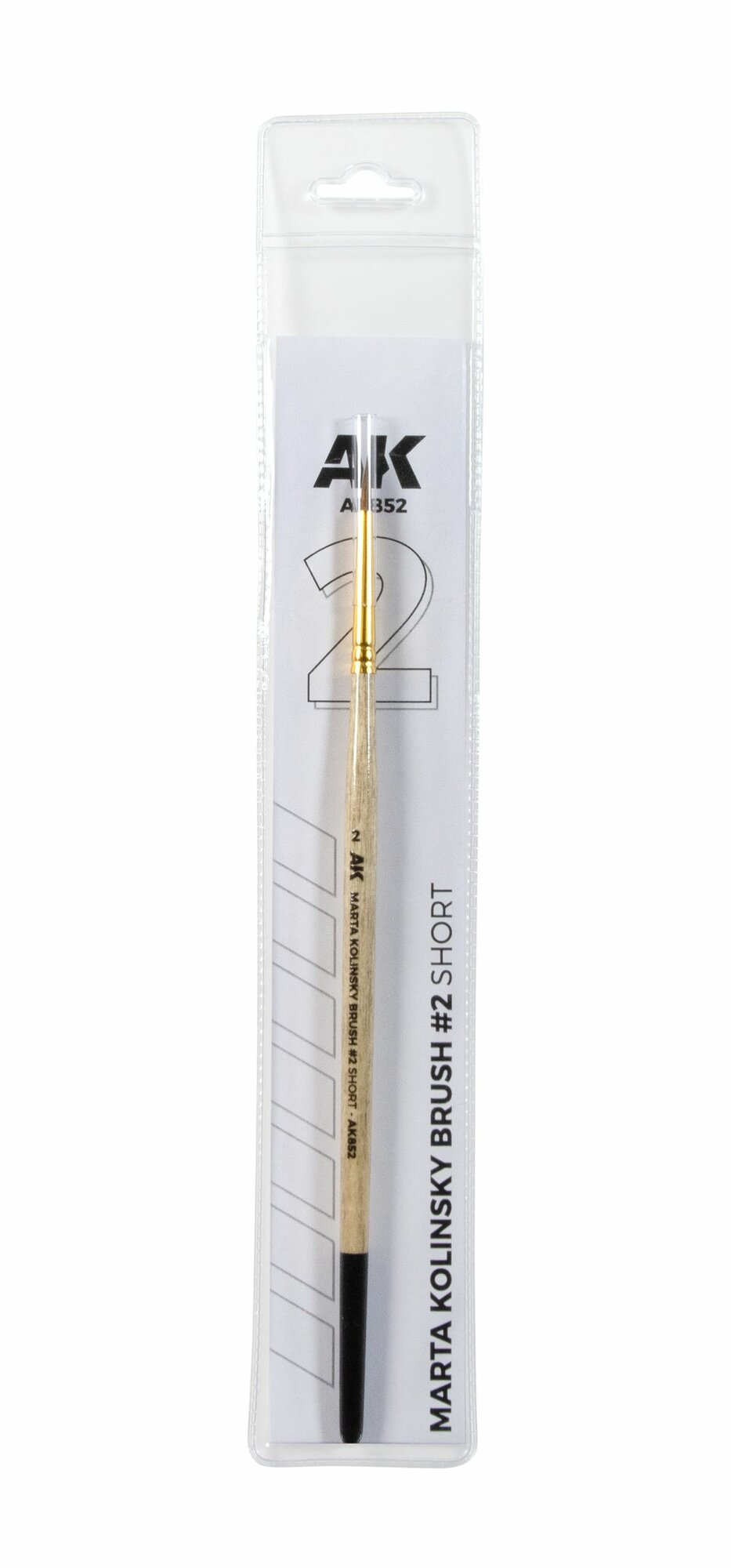 Кисточка для моделирования AK Interactive Marta Kolinsky Brush #2 Short