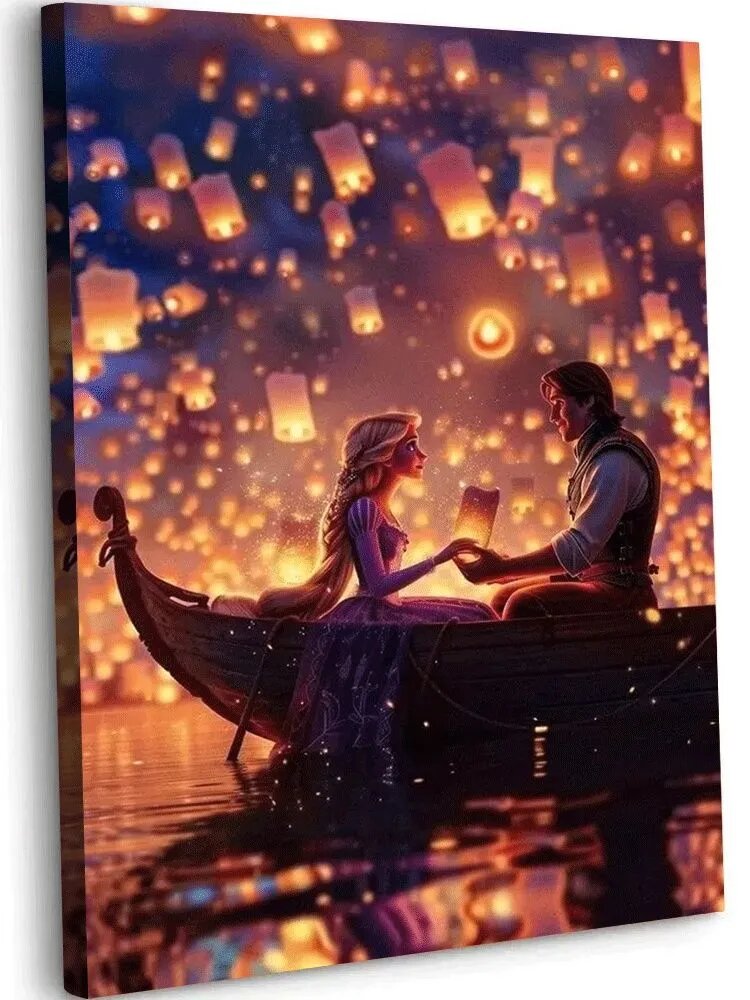 Картина По Номерам Для Взрослых Начинающих, Disney Animation: Рапунцель: Запутанная история 40x50см, Без рамки