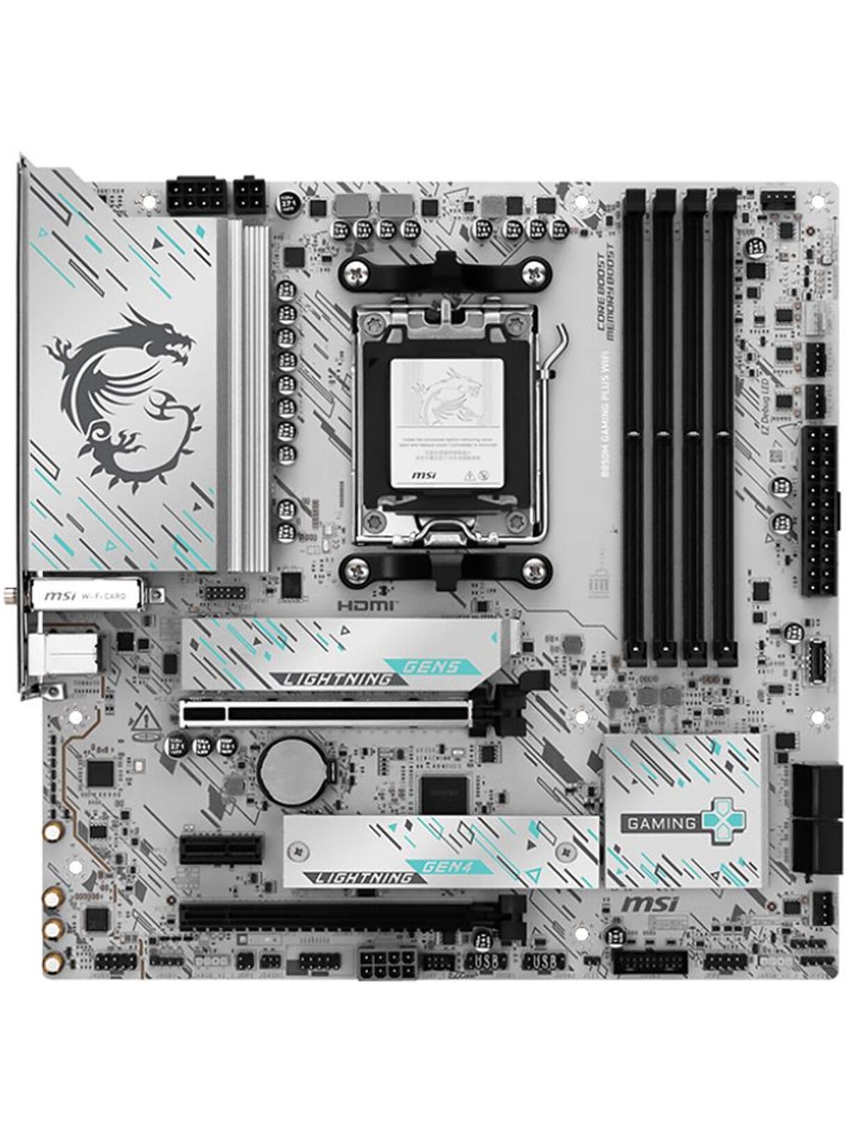 Материнская плата MSI B850M GAMING PLUS WIFI (AM5, AMD B840, DDR5, 256 Гб, ATX 24 pin)