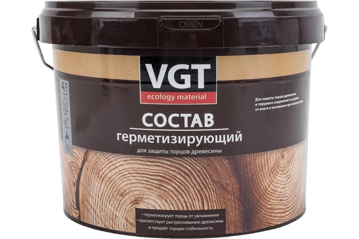 Герметизирующий состав VGT для защиты торцов древесины 2,5 кг 30334