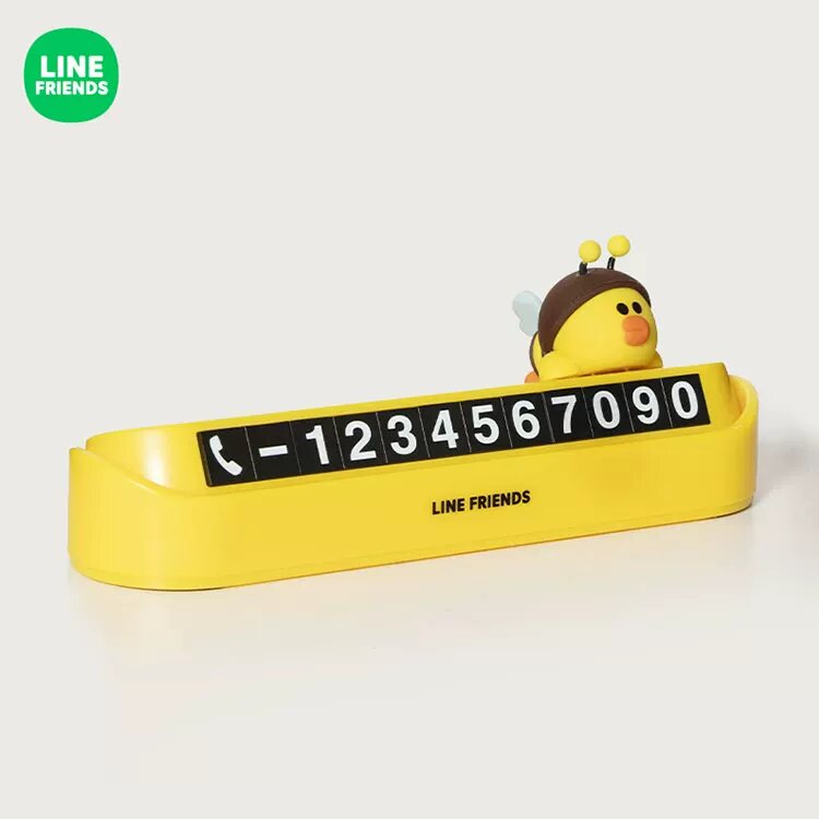 LINE FRIENDS временная парковочная табличка с 6-значным отображением, персонаж пчела Салли автомобильный аксессуар