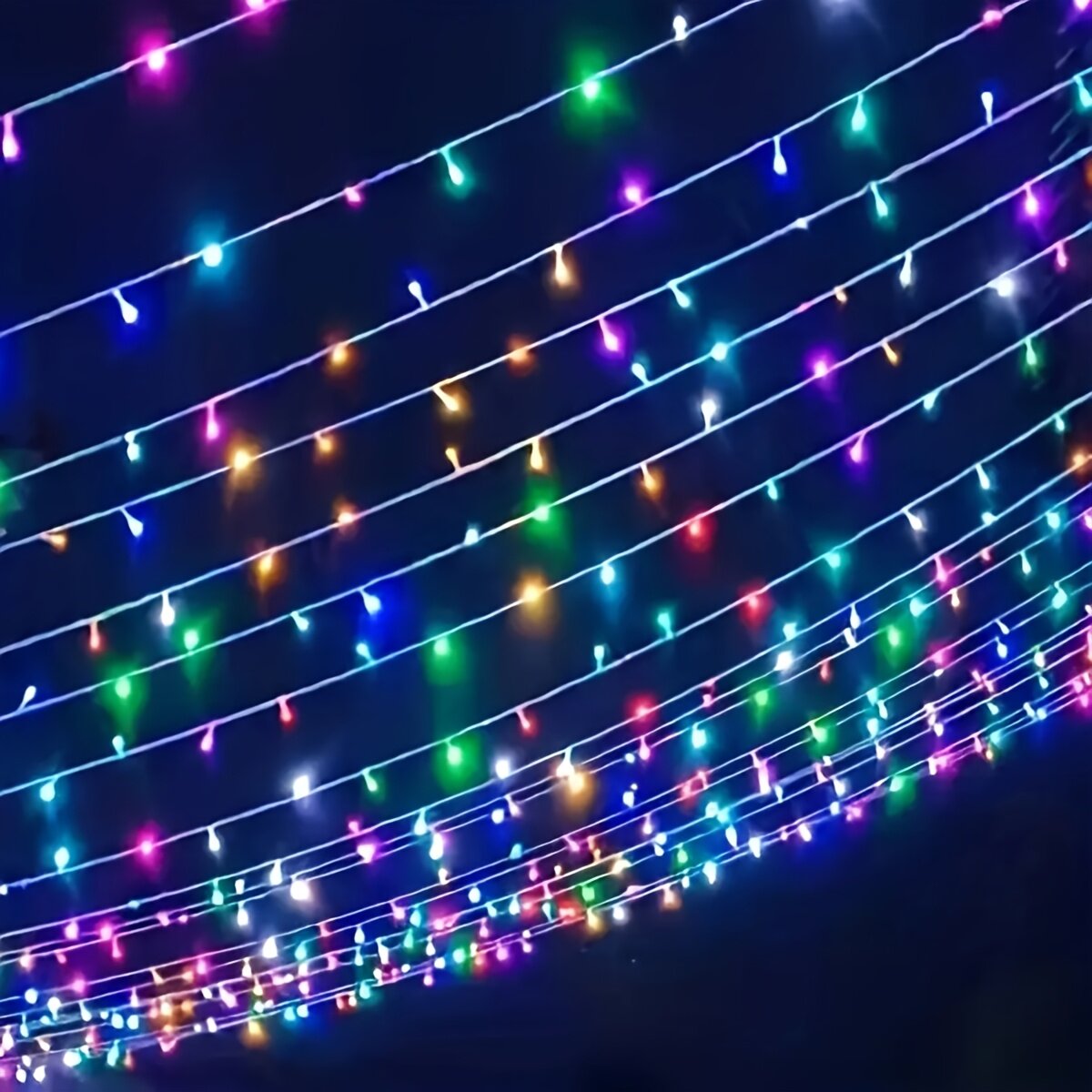 Гирлянда светодиодная 5 м 50 LED на батарейках, мультиколор, для декора дома и праздника