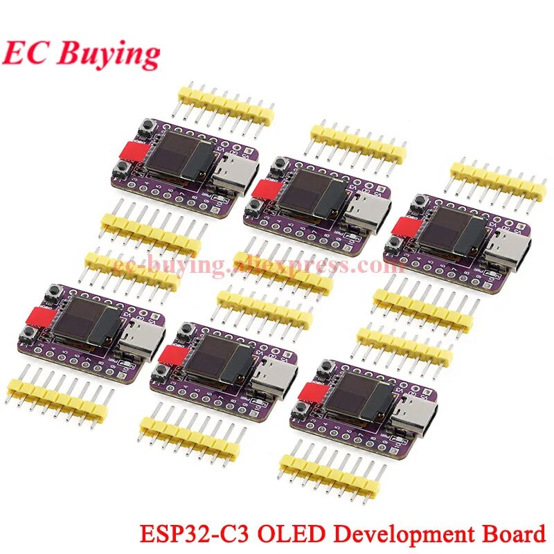 ESP32-C3 OLED Development Board 6pcs