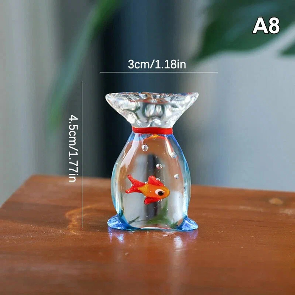 Миниатюрная стеклянная фигурки рыбы