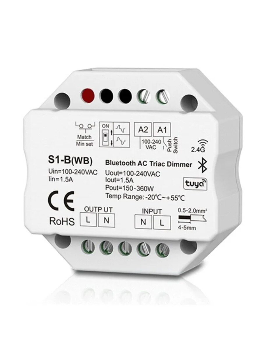 Bluetooth AC Симисторный Диммер Поддерживает Светодиодный Драйвер С Регулируемой Яркостью