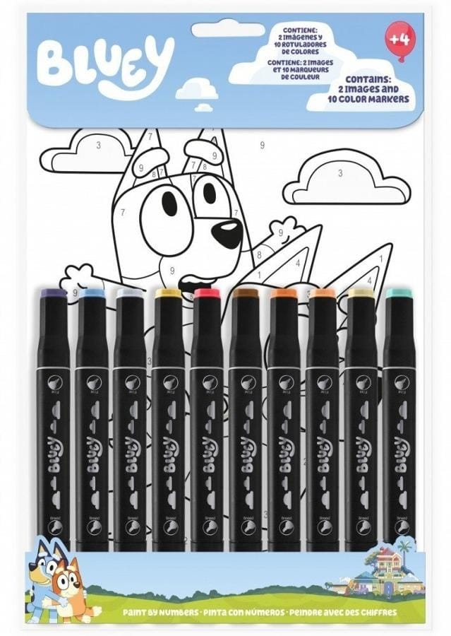 Набор для рисования, росписи Kids Euroswan Bluey, раскрашивание по номерам