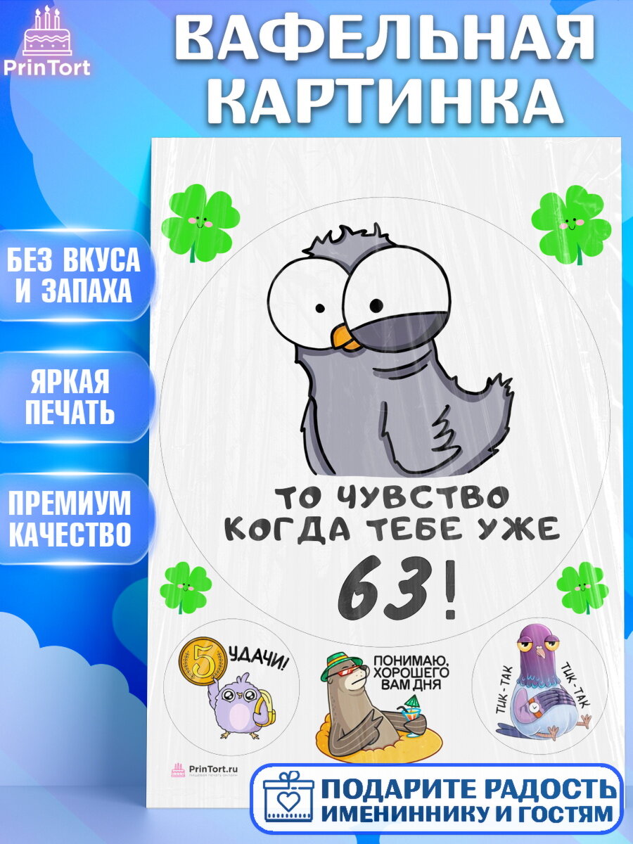 Вафельная картинка для торта с днем рождения. Украшения для торта на День Рождения. Декор для выпечки PrinTort