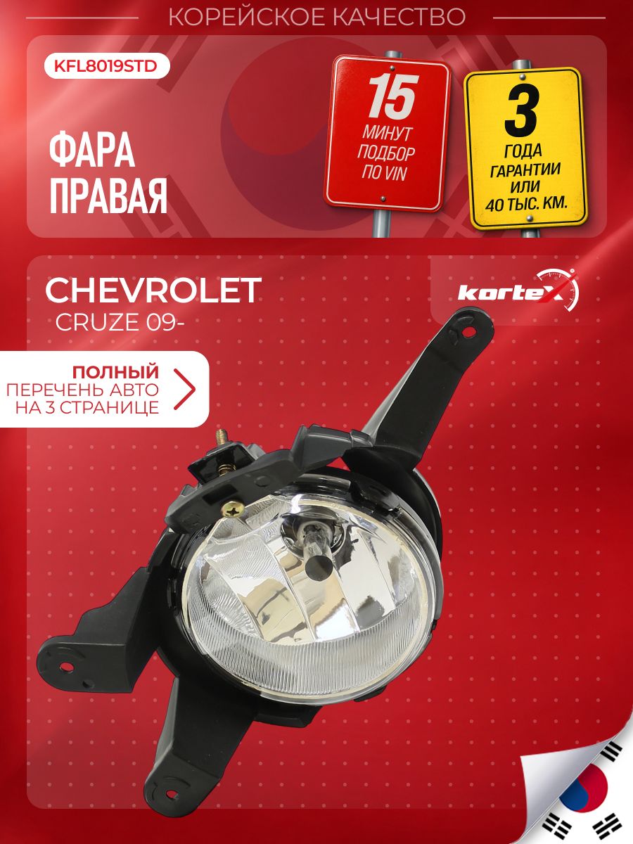 Фара противотуманная левый Шевроле Круз CRUZE 2009-2012 г. в