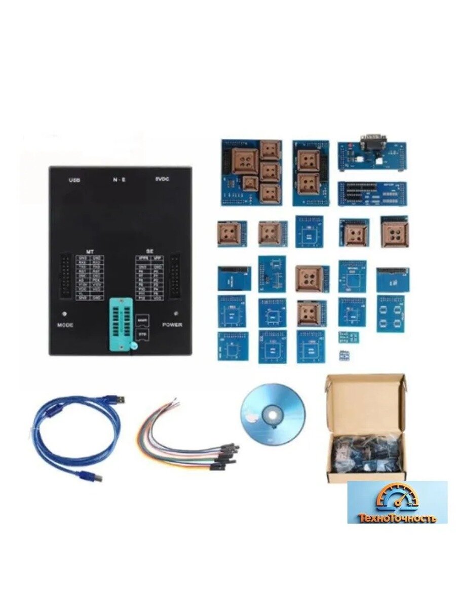 Программатор Orange5 V1.35 с полным набором адаптеров и панелью ZIF16