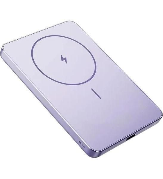 Мобильный аккумулятор Xiaomi Super Slim Magnetic 5000mAh QC3.0/PD3.0 22.5W 3A USB-C беспров. зар. фиолетовый (BHR08PNGL)