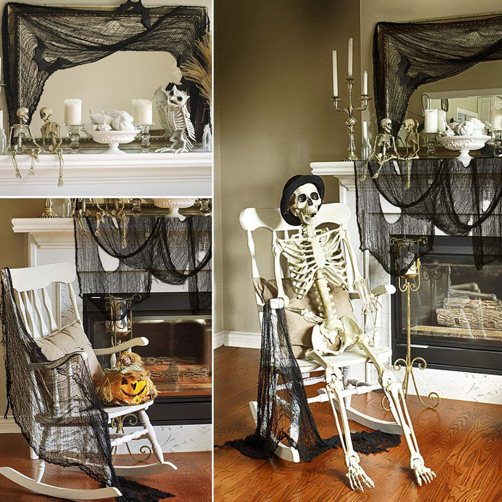 Halloween Праздничное Украшение Сцены Подвесная Сеть Из Полиэстера 500x200cm