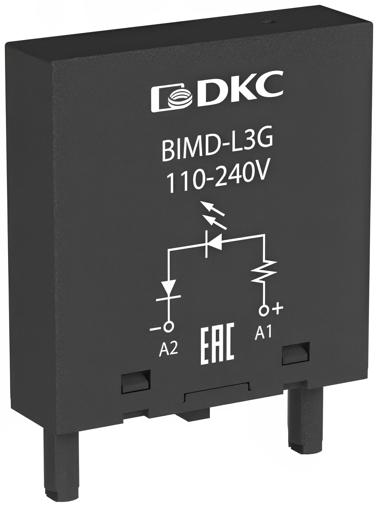 Модуль индикации и защиты, LED зелёный+Варистор (A1+), 120V AC/DC