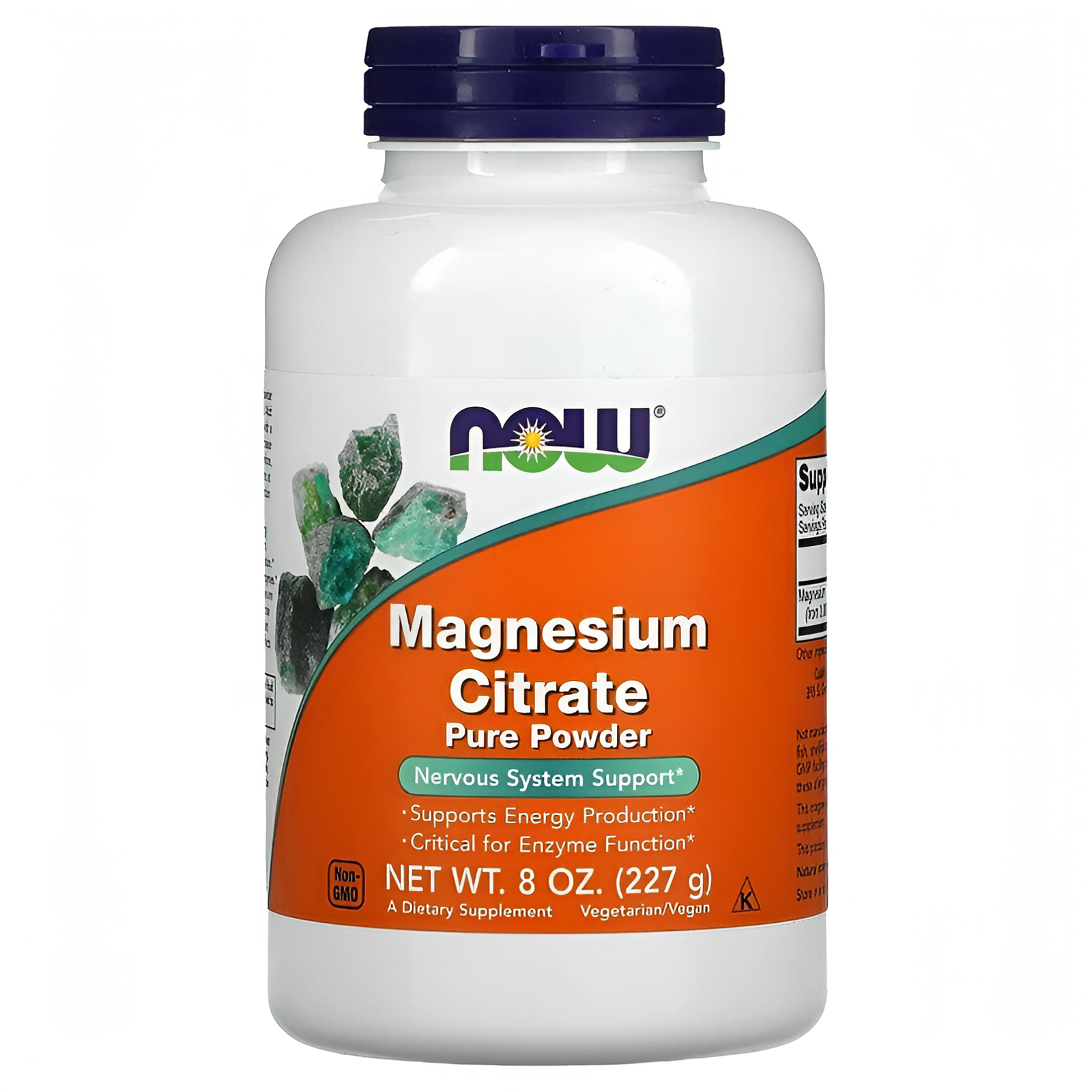 Магний NOW Magnesium Citrate Pure, 227 г, нейтральный вкус, порошок и капсулы