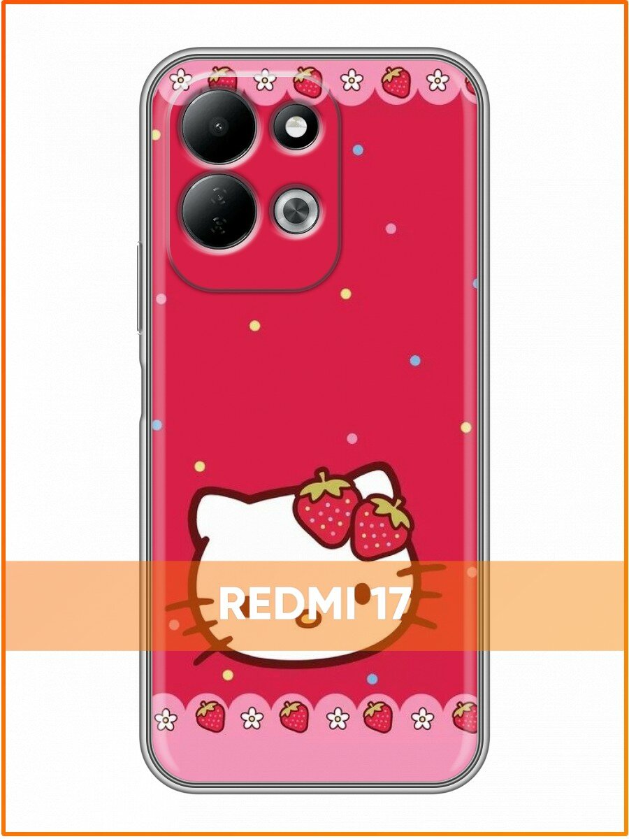 Чехол для Redmi 17 с принтом для девочек с Хеллоу Китти (Редми 17)