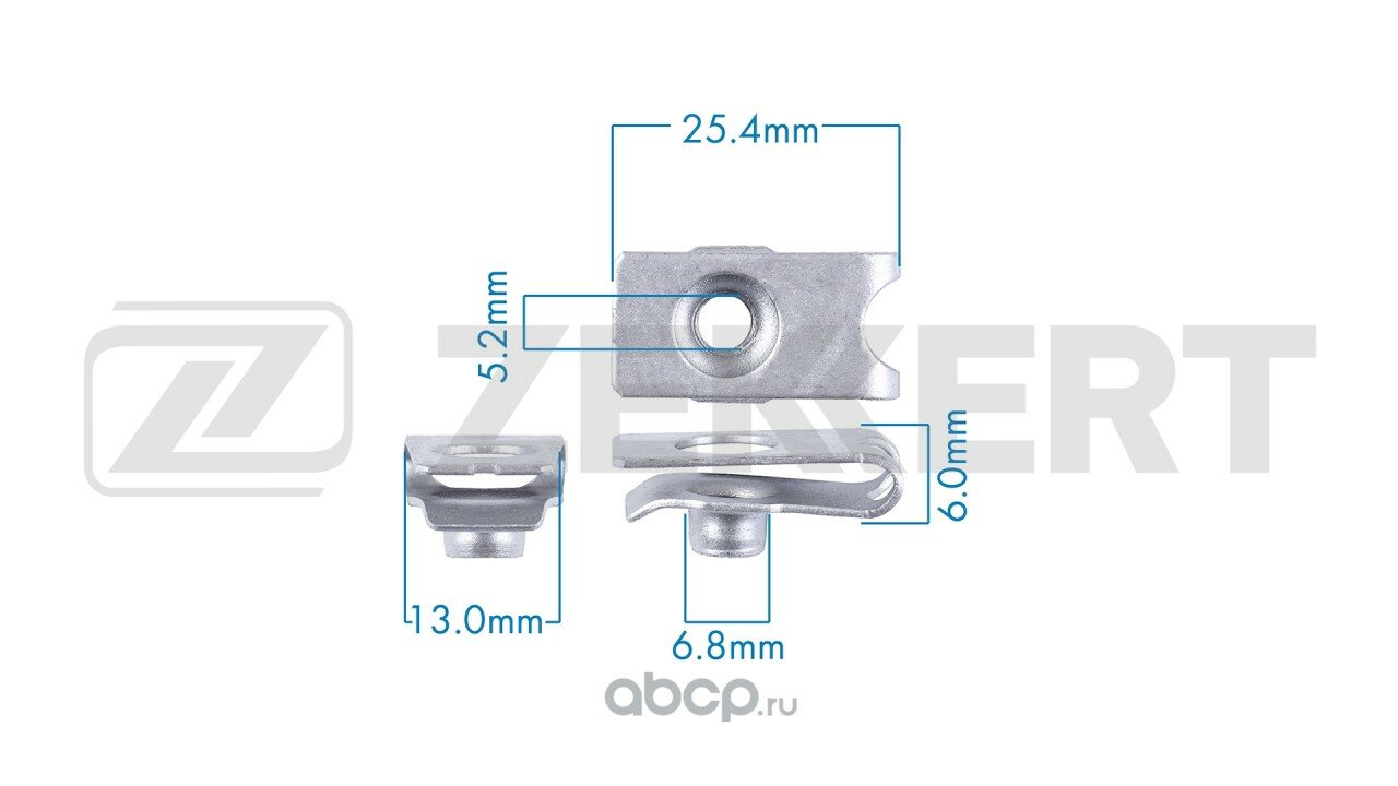 Гайка крепёжная Honda Toyota (миним. кол-во заказа 10 шт) ZEKKERT be3680