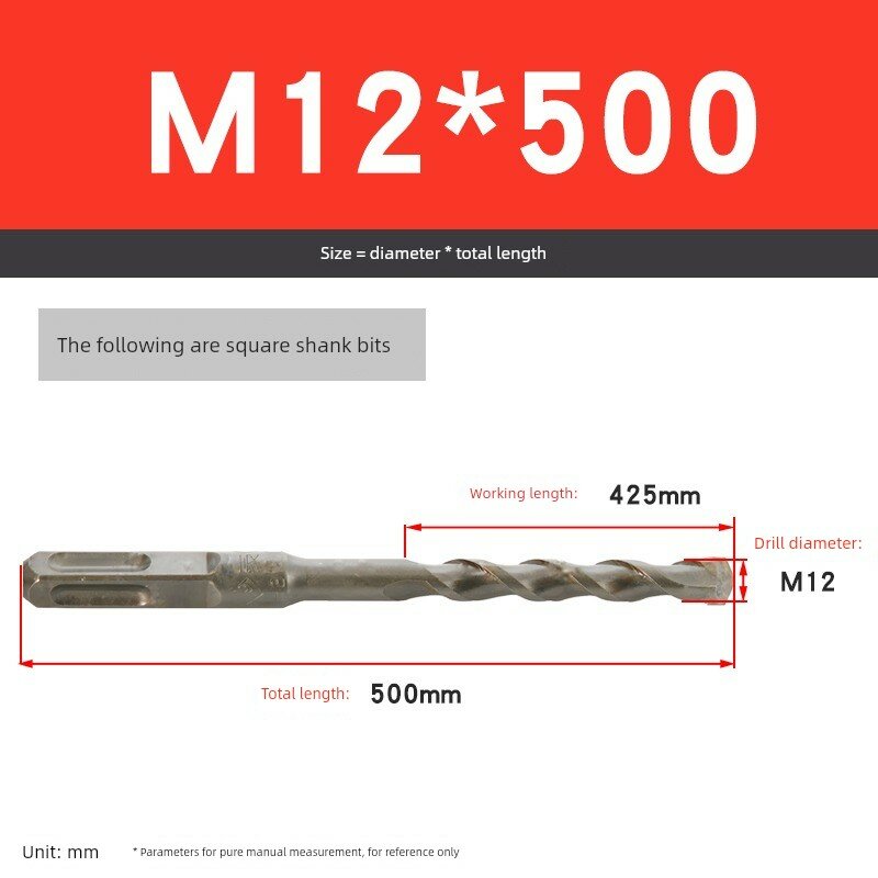 304 Нержавеющая сталь М12*500мм Распорный винт с плоской ручкой для М8 крепежа, длина 500мм