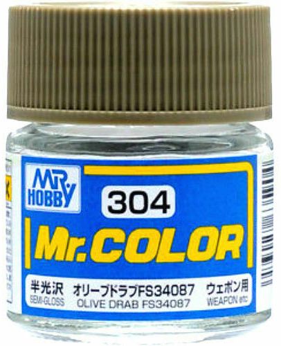 C304 краска художественная т. м. MR.HOBBY 10мл OLIVE DRAB FS34087