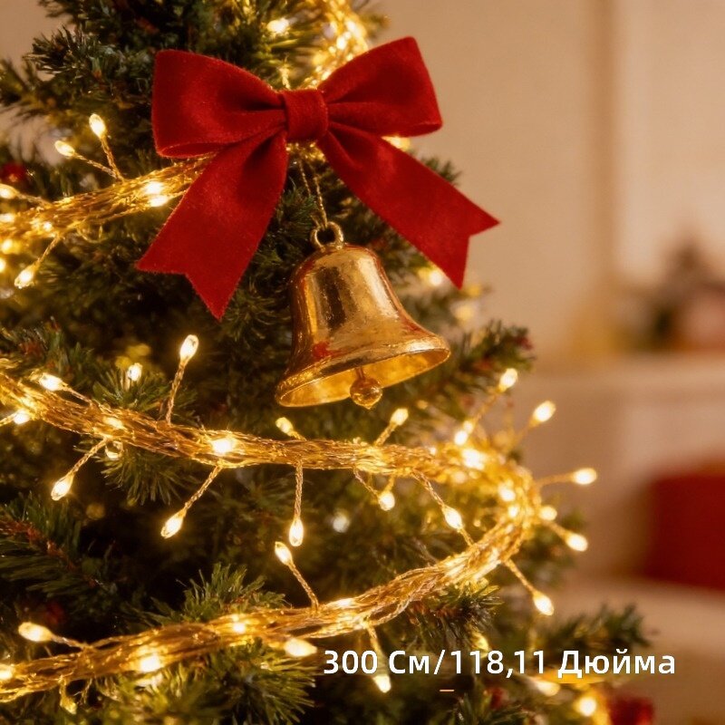 Светодиодная подвесная гирлянда 300 см с изогнутым дизайном цветочного венка, беспроводная, без батареек, для свадьбы, праздника, офиса и фотосъемки