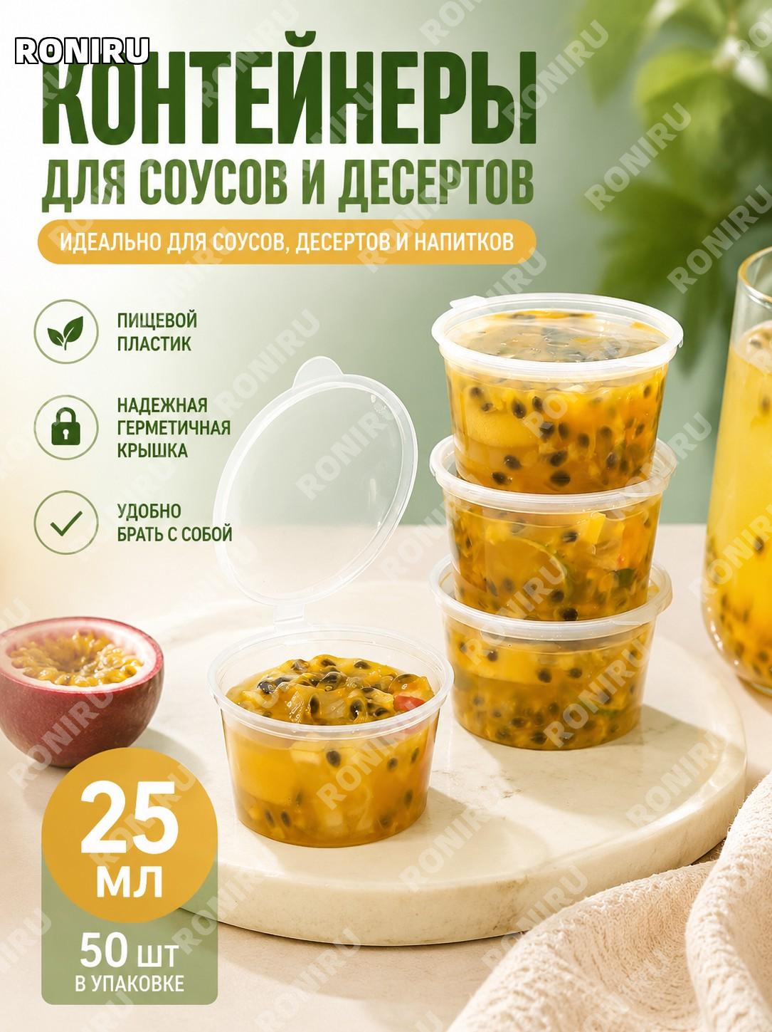 Контейнеры для соуса 25 мл, 50 шт, одноразовые боксы для дип-соусов и чая, пластиковые порционные коробочки дома