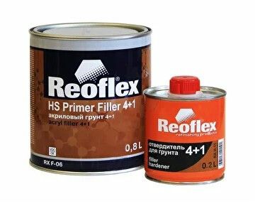 Грунт акриловый REOFLEX 800 мл (арт. RX F-06/800+RX H-11/200 черный)