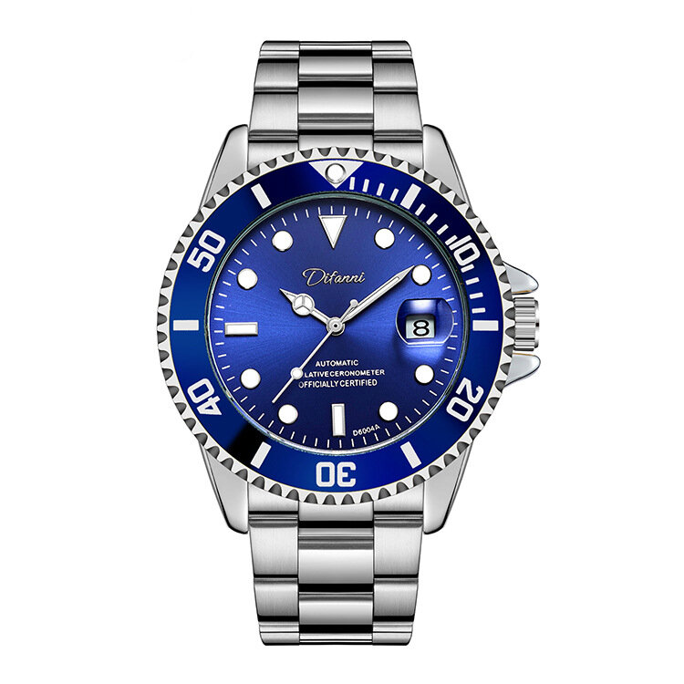 Швейцарские автоматические механические часы Submariner зеленого цвета, водонепроницаемые механические часы