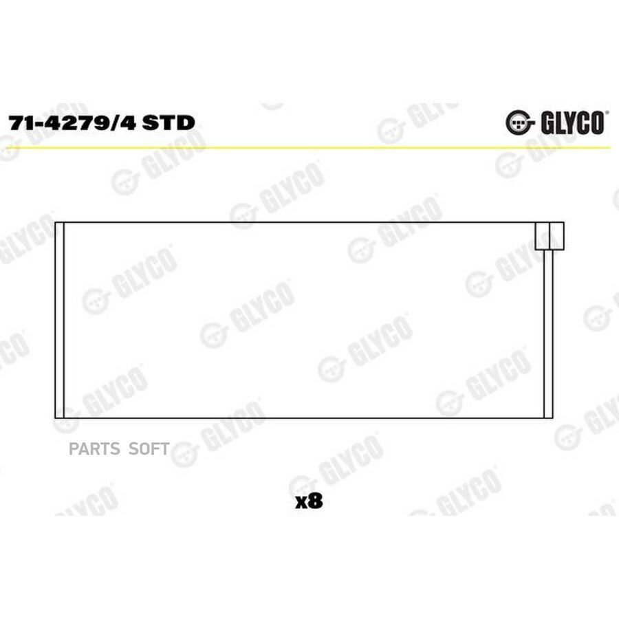Вкладыши CIT XANTIA/FIAT ULYSSE/PGT 406/605 2,0/2, от официального дистрибьютора, GLYCO, артикул 7142794STD