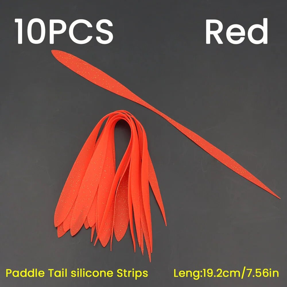 ICERIO Силиконовые Юбки Осьминога для Рыбалки 10шт Красный, 10PCS Paddle Red