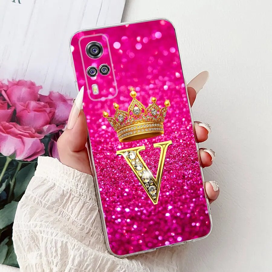 Чехол для Vivo Y51 2020 Y51A Y31 Y33 Y53S Y33s Y21s Y21 Y21A Y21 G Cover Pink 8V, For Vivo Y31 2020