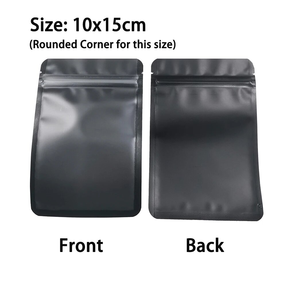 Майларовые пакеты с замком, 10x15 см, Matte Black