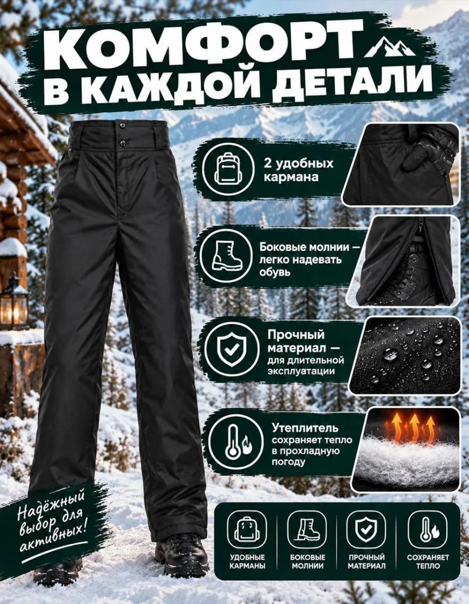 Брюки утеплённые охрана