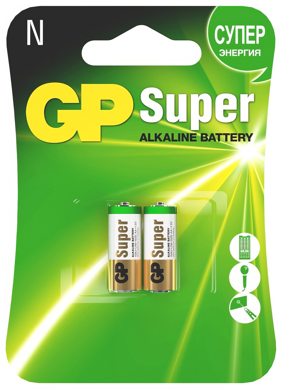 Алкалиновые батарейки GP super alkaline 910a типоразмера n - 2 шт. на блистере 910A-2CR2 910A-2CR2 26074367