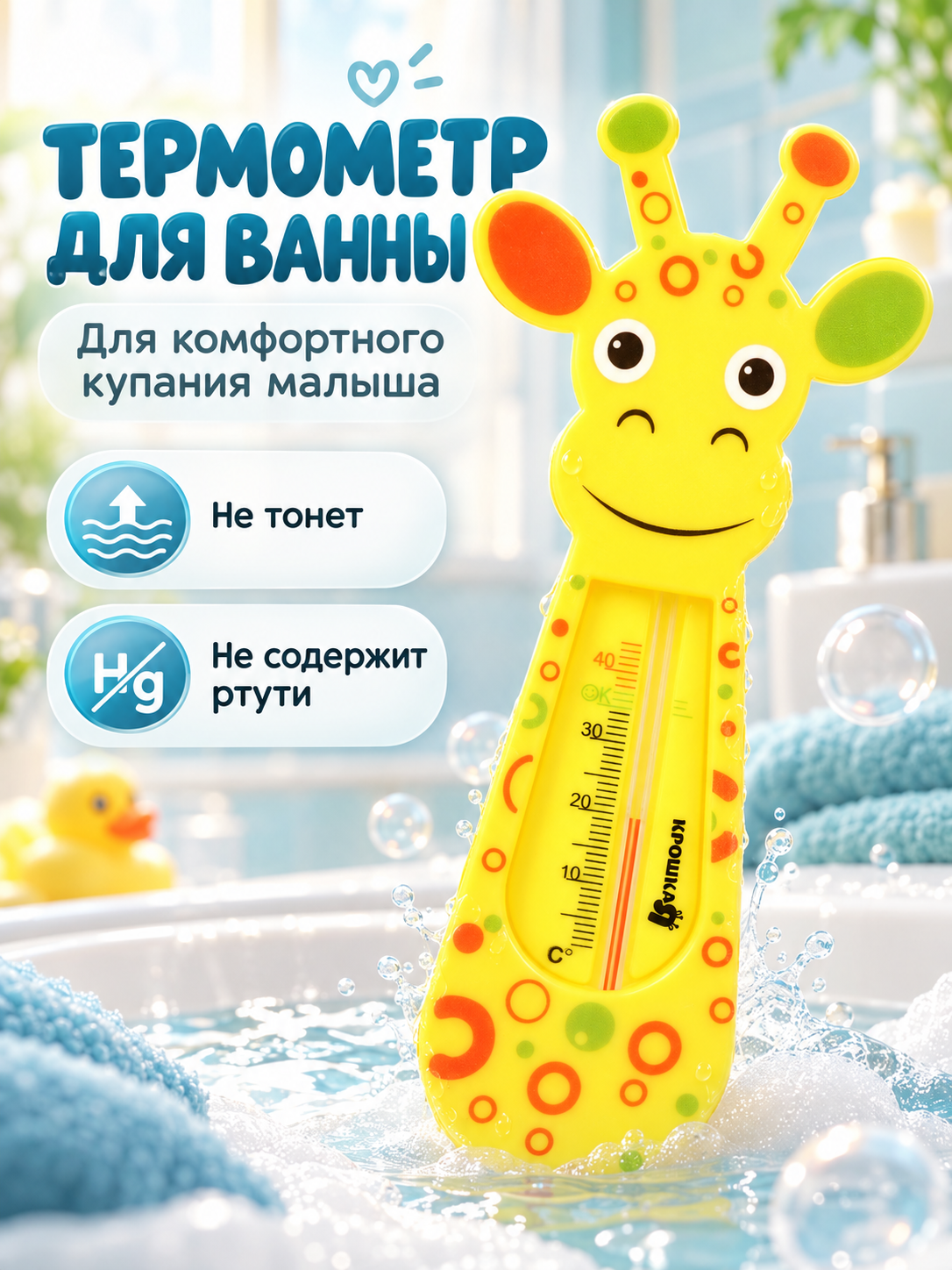 Термометр для ванной "Жирафик"