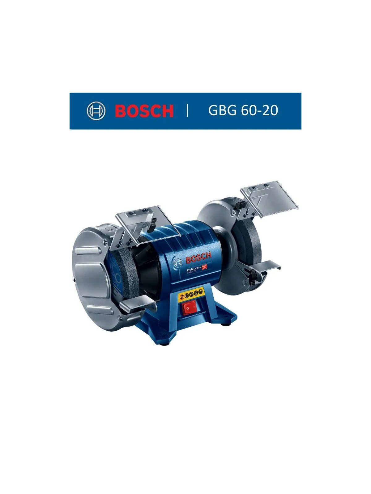 Электроточило Bosch GBG 60-20, 600 Вт, 3600 об/мин, круг 200мм, арт. 060127A400