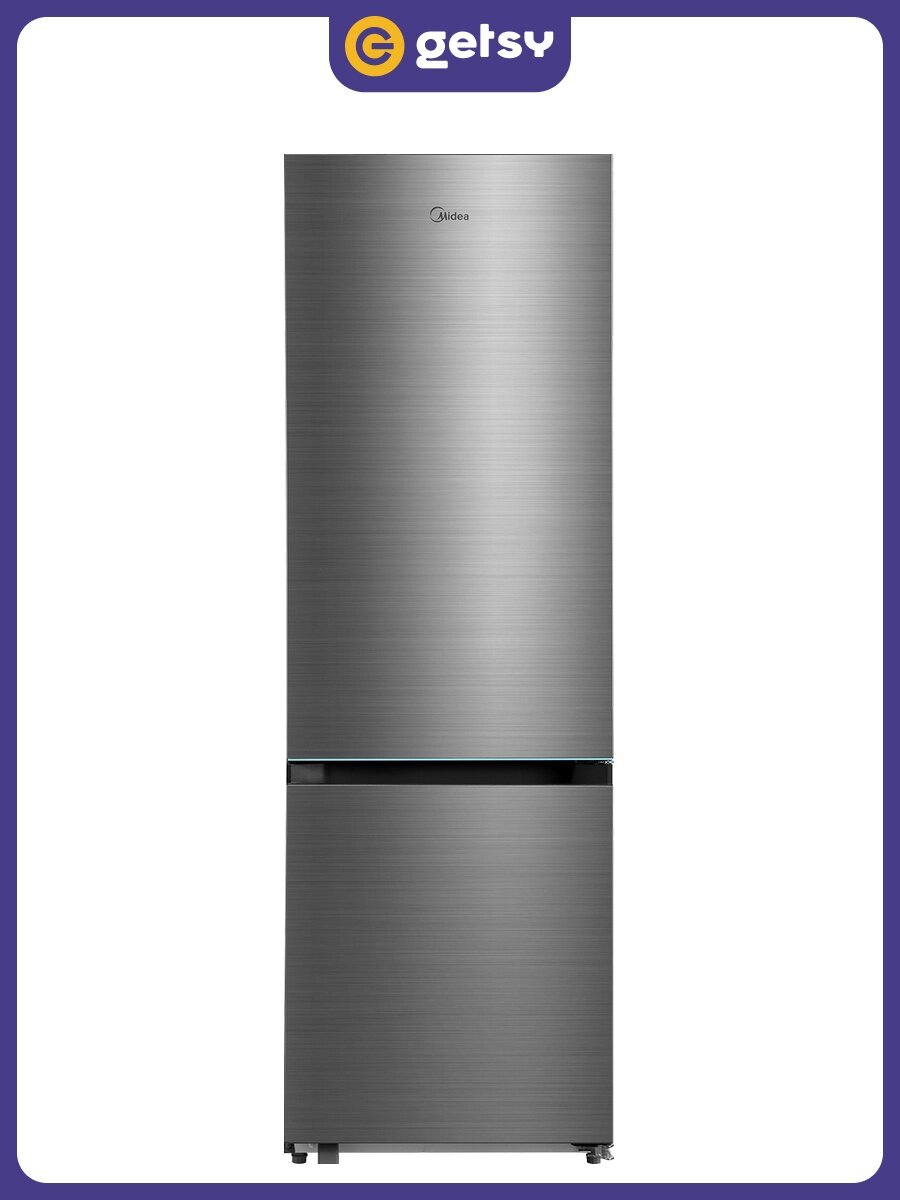Холодильник Midea MDRB459FGF46IDM, двухкамерный, А+, 340 л, морозилка 101 л, нержавеющая сталь