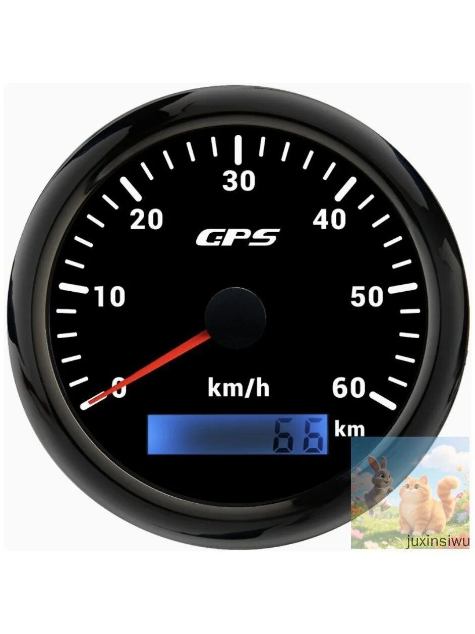 Лодочный GPS-спидометр 0-60 км/ч с ЖК-дисплеем и подсветкой, черный