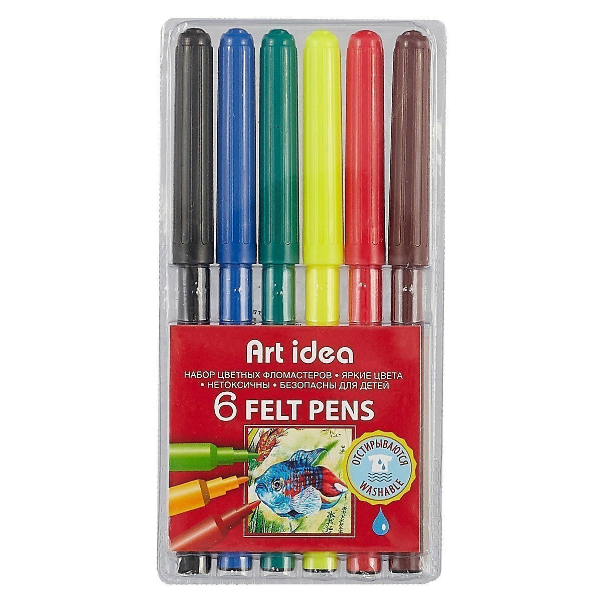 Фломастеры Art idea, 6 цветов