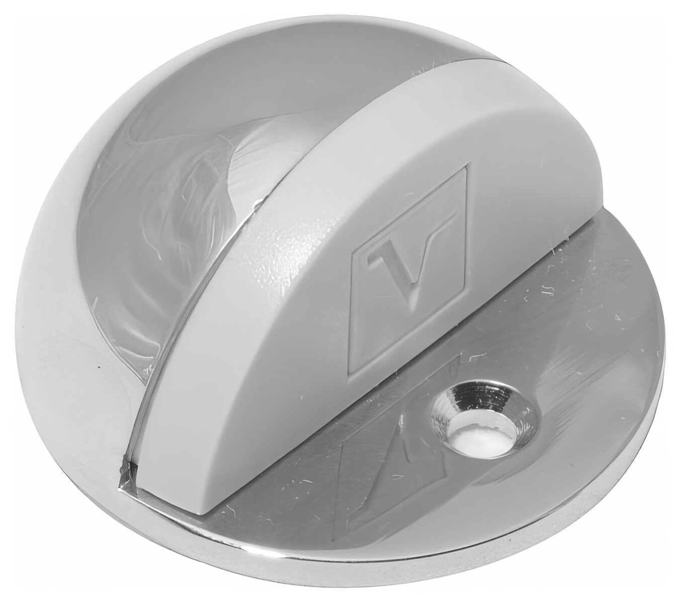 Дверной упор DOORLOCK V SPHERE MCR серия Variant, матовый хром, сферический, серая резина 79079