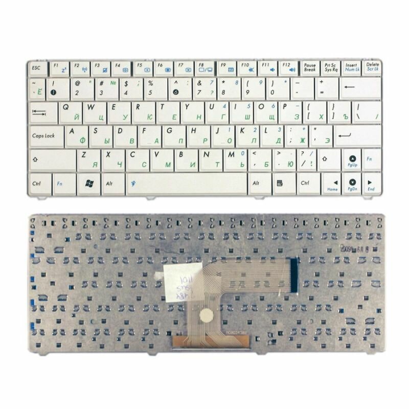 Клавиатура для ноутбука Asus Eee PC 1101, N10 белая